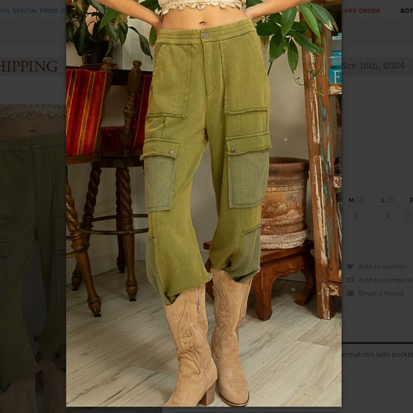 POL | Pants & Jumpsuits | 4 Starts 388 Pol French Terry Thermal Cargo ...